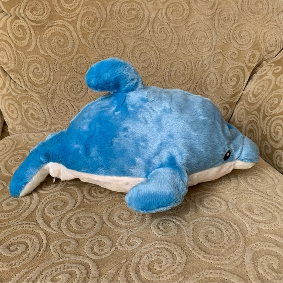 Seaworld | Toys | Seaworld Blue Dolphin Plush Reversible Pink Pillow ...